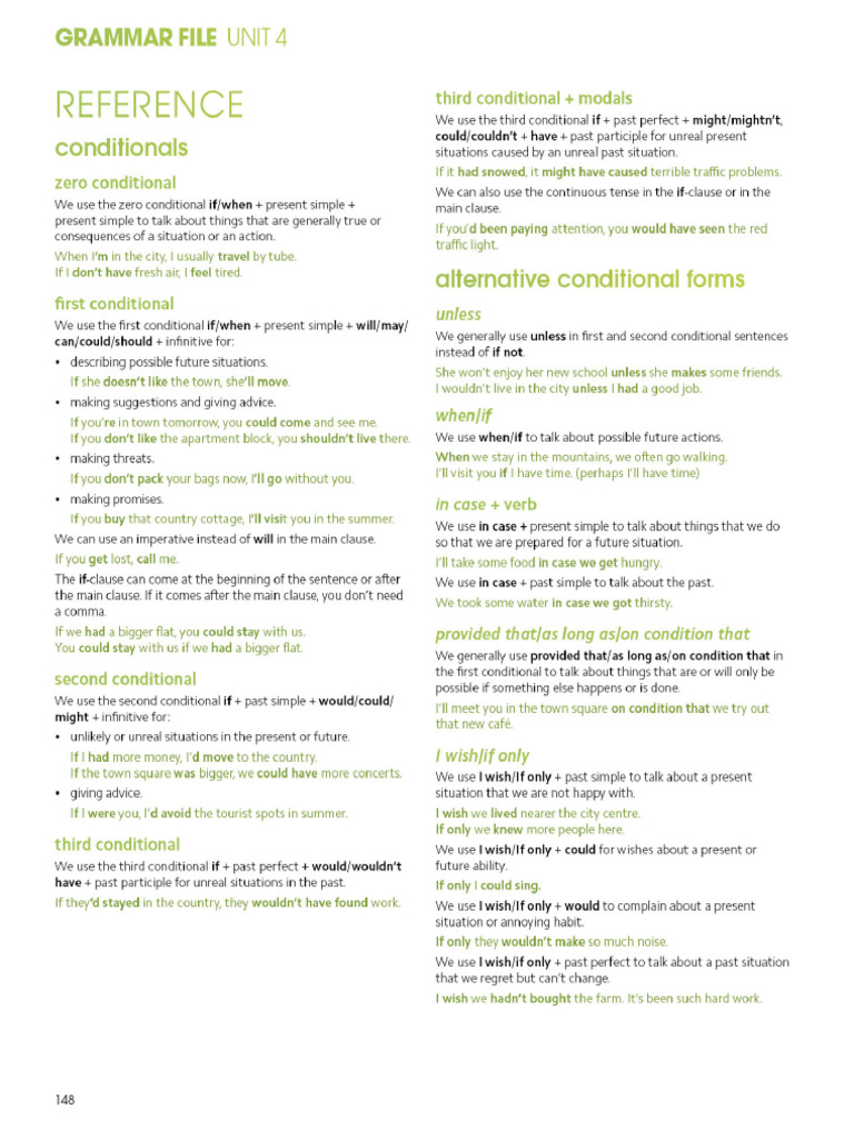 B2 Grammar Unit 4 | PDF