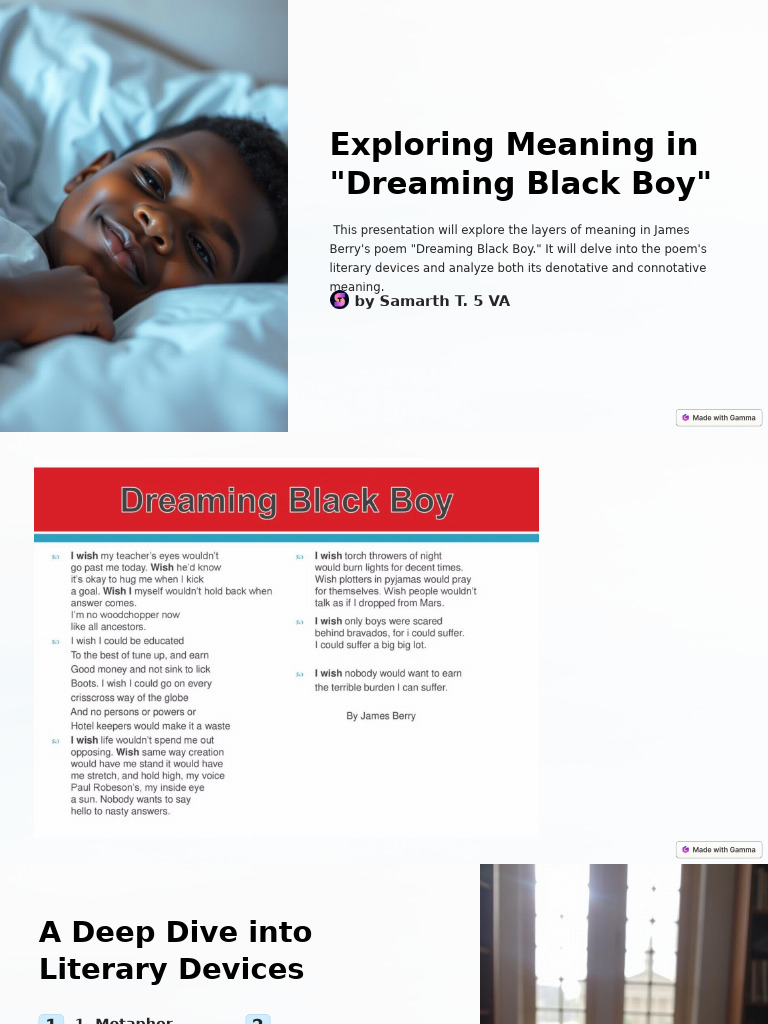 Exploring Meaning in Dreaming Black Boy | PDF