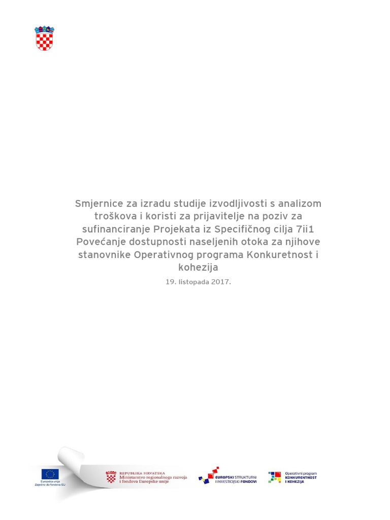 EU Smjernice Za Izradu Studije Izvodljivosti | PDF