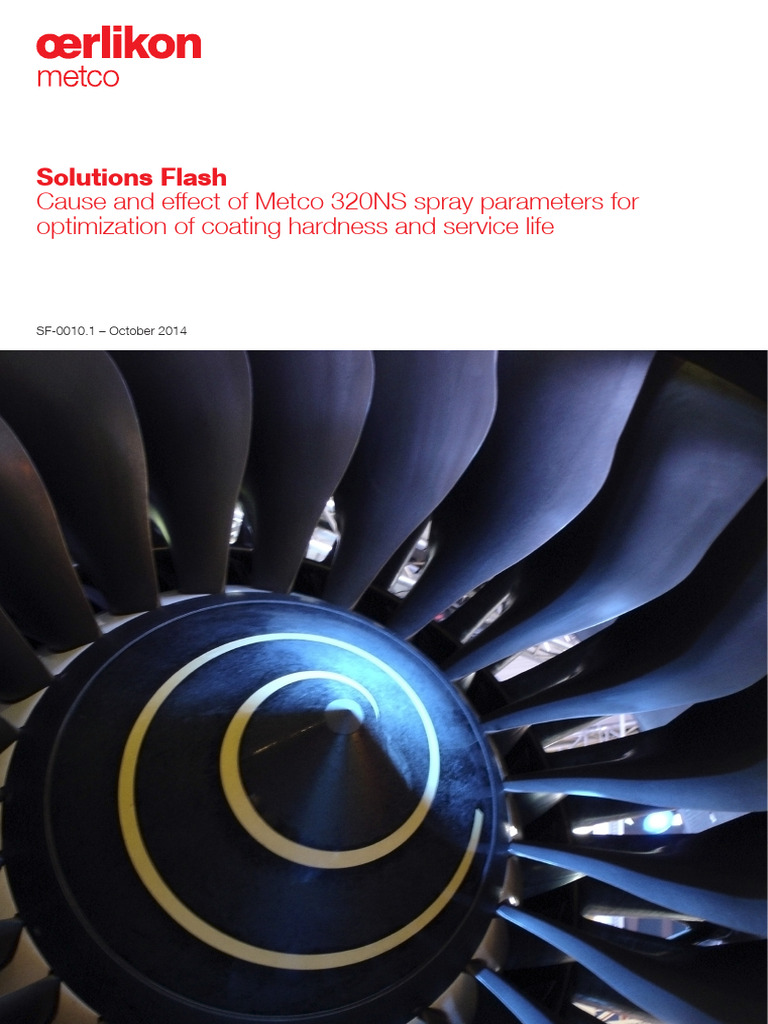 Metco 320NS Spray Parameter Guide | PDF | Strength Of Materials | Thermogravimetric Analysis