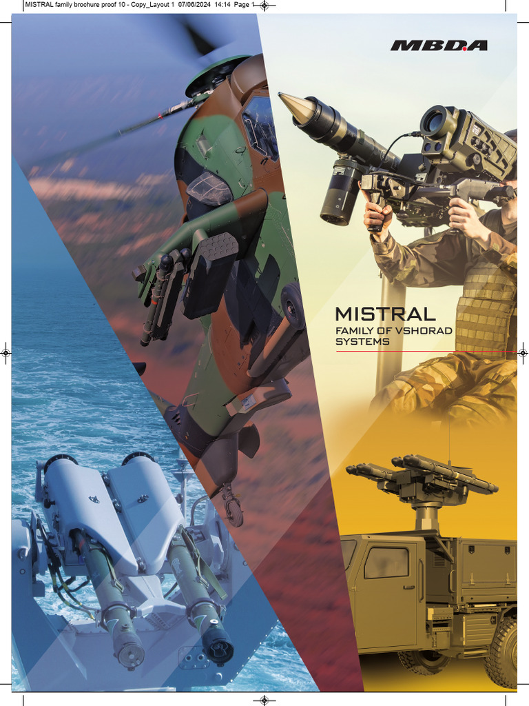 Mistral Family Brochure - Print | PDF | Missile | Anti Aircraft Warfare