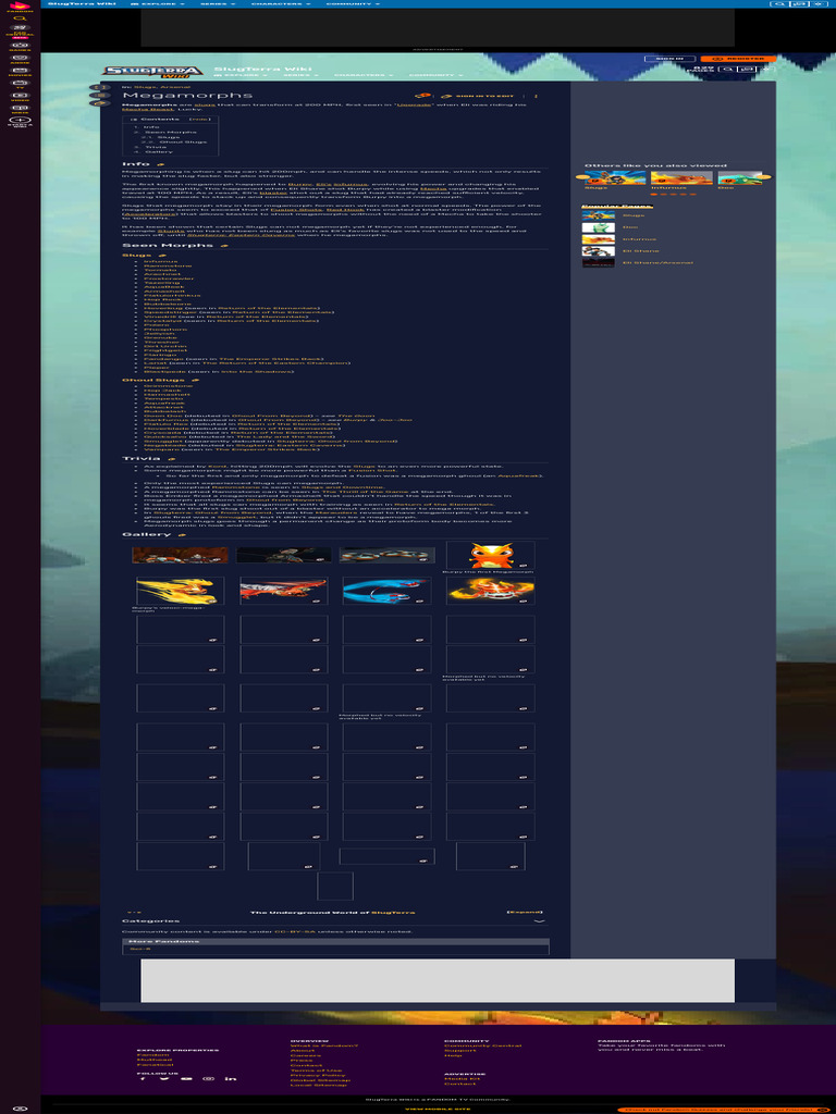 Megamorphs SlugTerra Wiki Fandom | PDF
