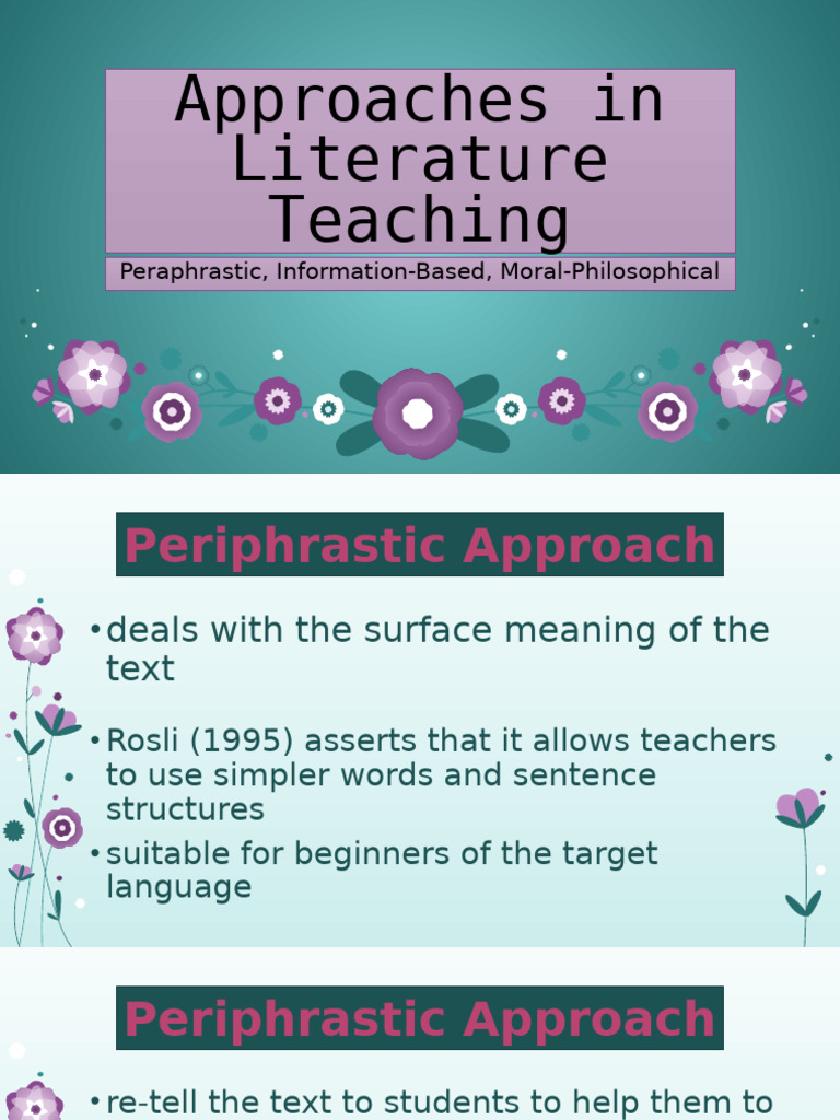 Approaches in Teaching Literature | PDF | Morality | Knowledge