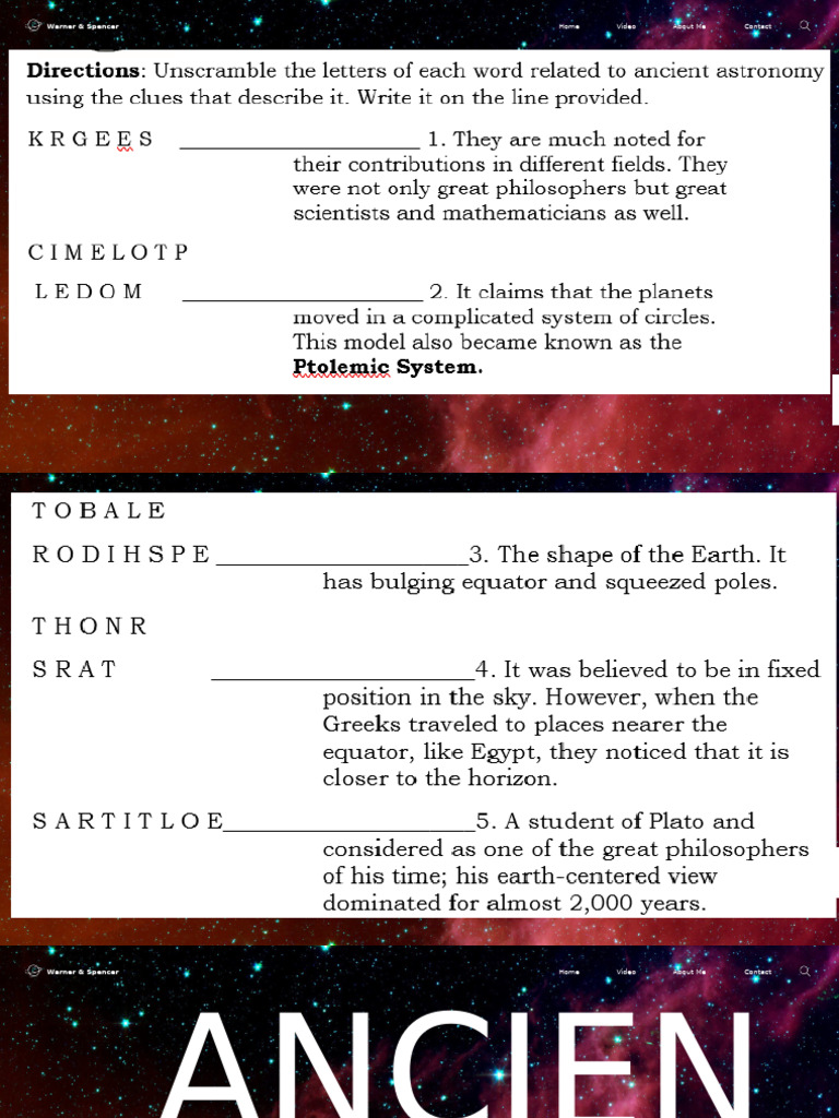 Q4 - LESSON 1. Ancient Astronomy | PDF | Moon | Eclipse