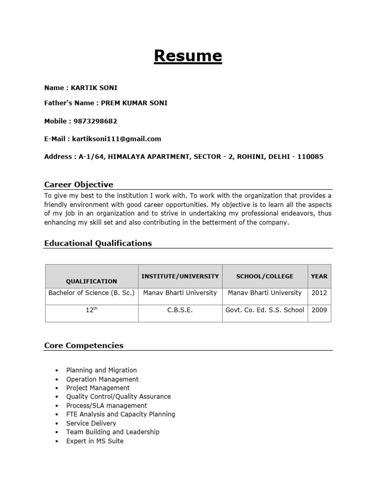 Kartik Soni Upated Resume | PDF | Business