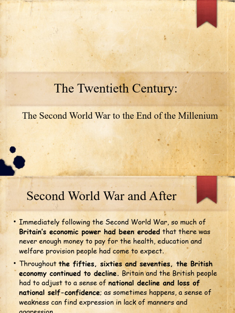 The Twentieth Century Second World War To The End of The Millenium | PDF