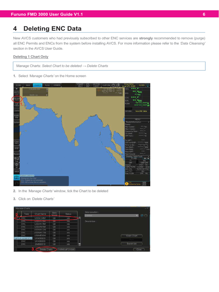 Deleting Charts in Furuno FMD 3000 | PDF | Computing | Software