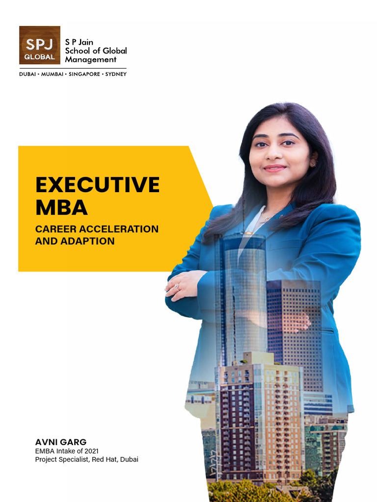 SP Jain Dubai Executive MBA Brochure | PDF | Master Of Business ...