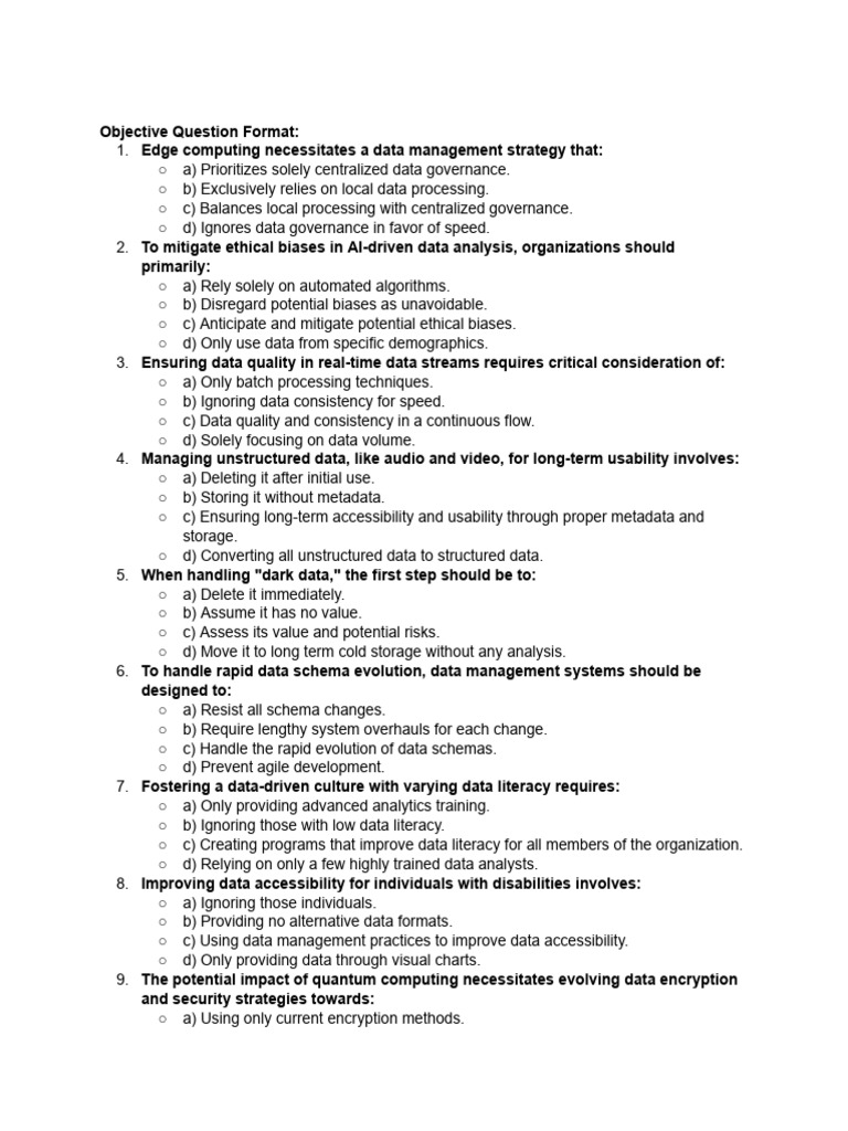 Objective Format Data Management | PDF | Data | Data Management