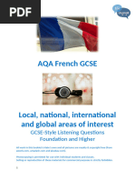 AQA French GCSE Listening | PDF