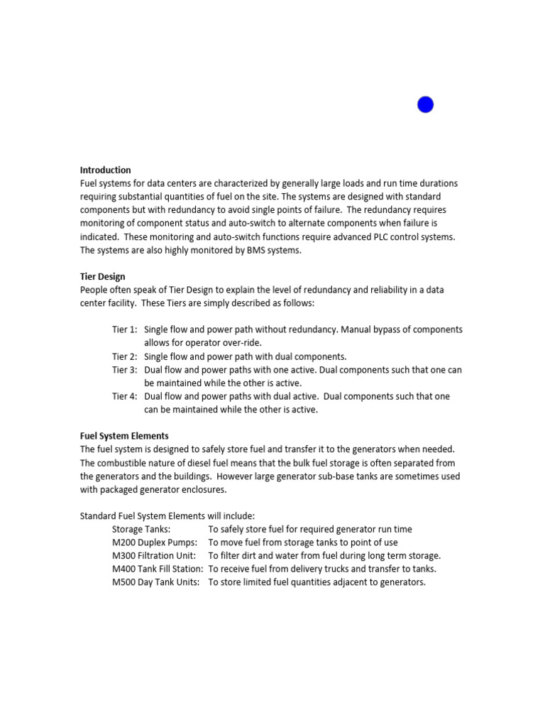 Esdg 911 Data Center Fuel System Design Guide | PDF | Reliability ...