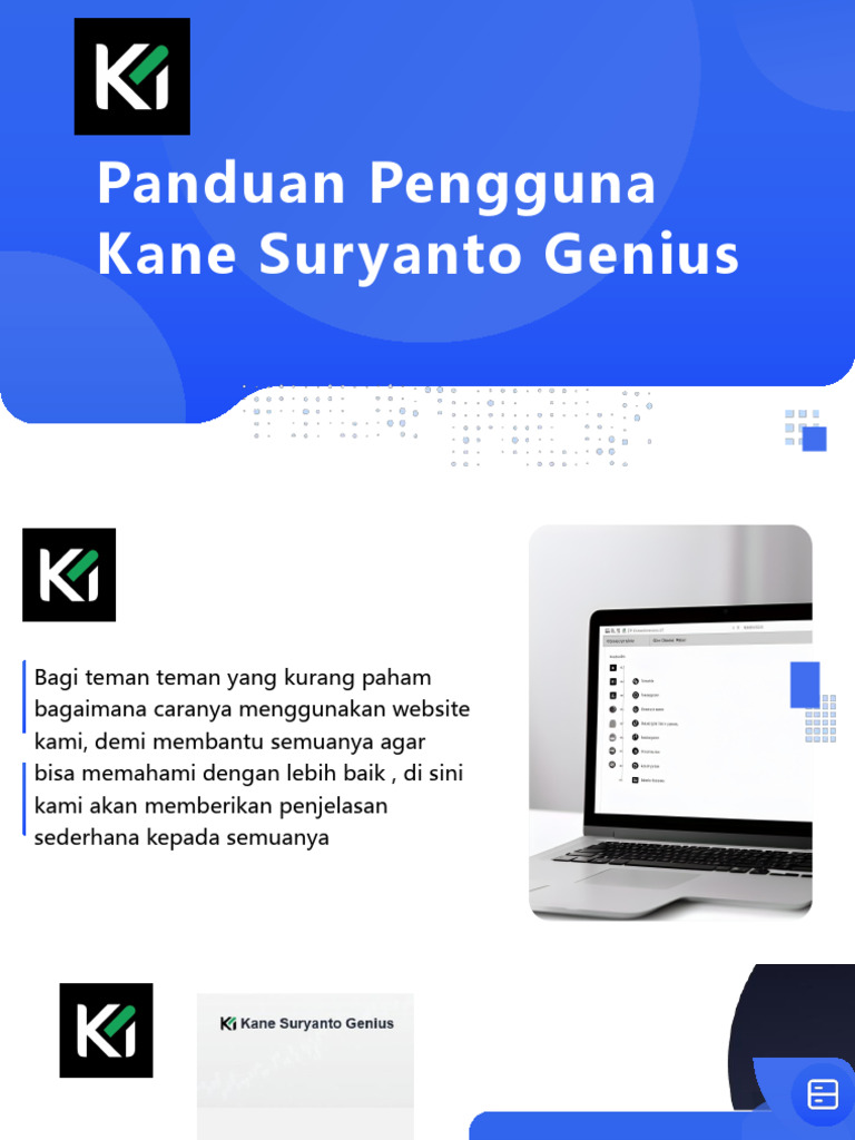 Panduan Penggunaan Kane Suryanto Genius | PDF