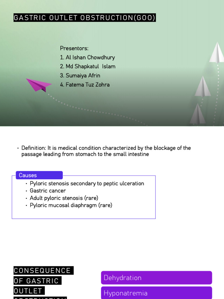 Causes of Gastric Outlet Obstruction | PDF | Stomach | Digestive Diseases