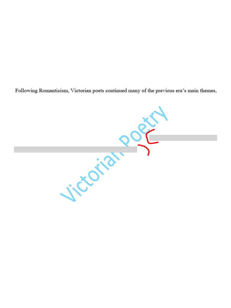 Overview of Victorian Poetry Characteristics | PDF | Poetry | Victorian ...