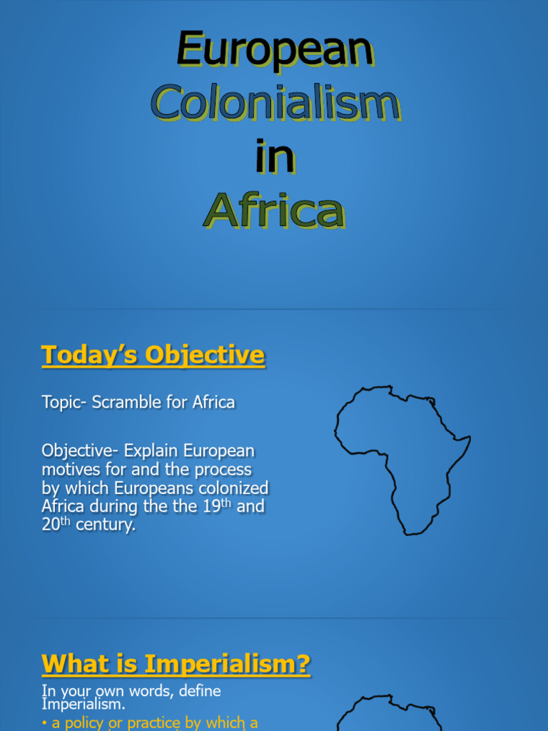 European Colonialism of Africa. | PDF | David Livingstone | South Africa