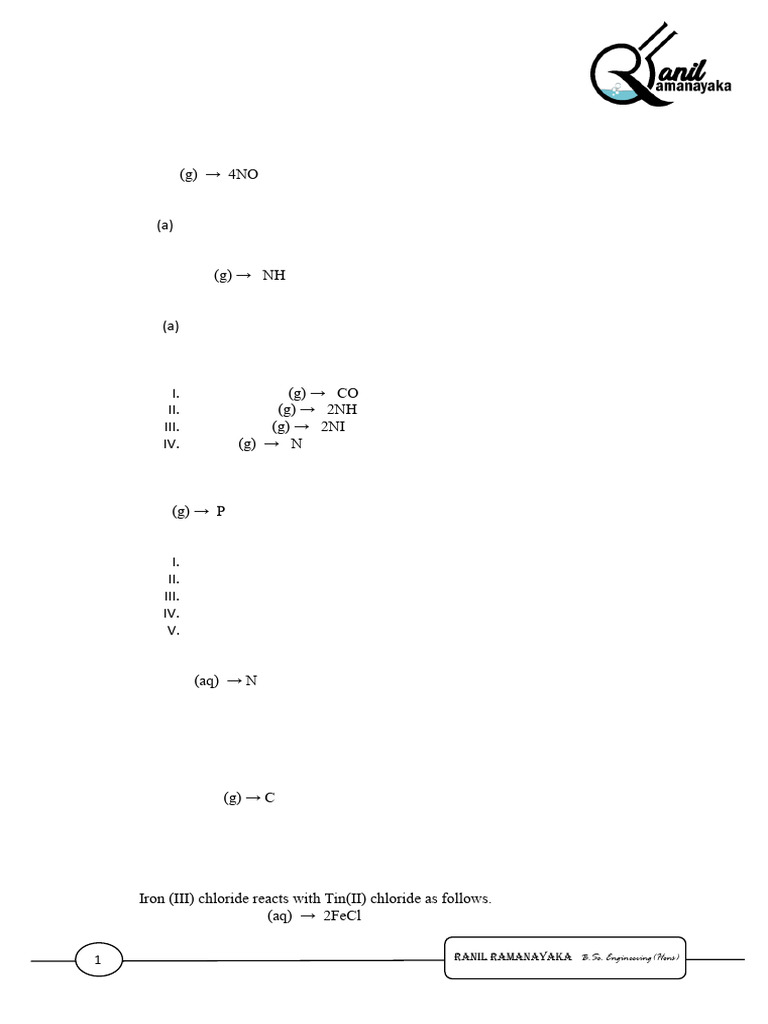 Kinetics problems | PDF | Reaction Rate | Chemical Equilibrium