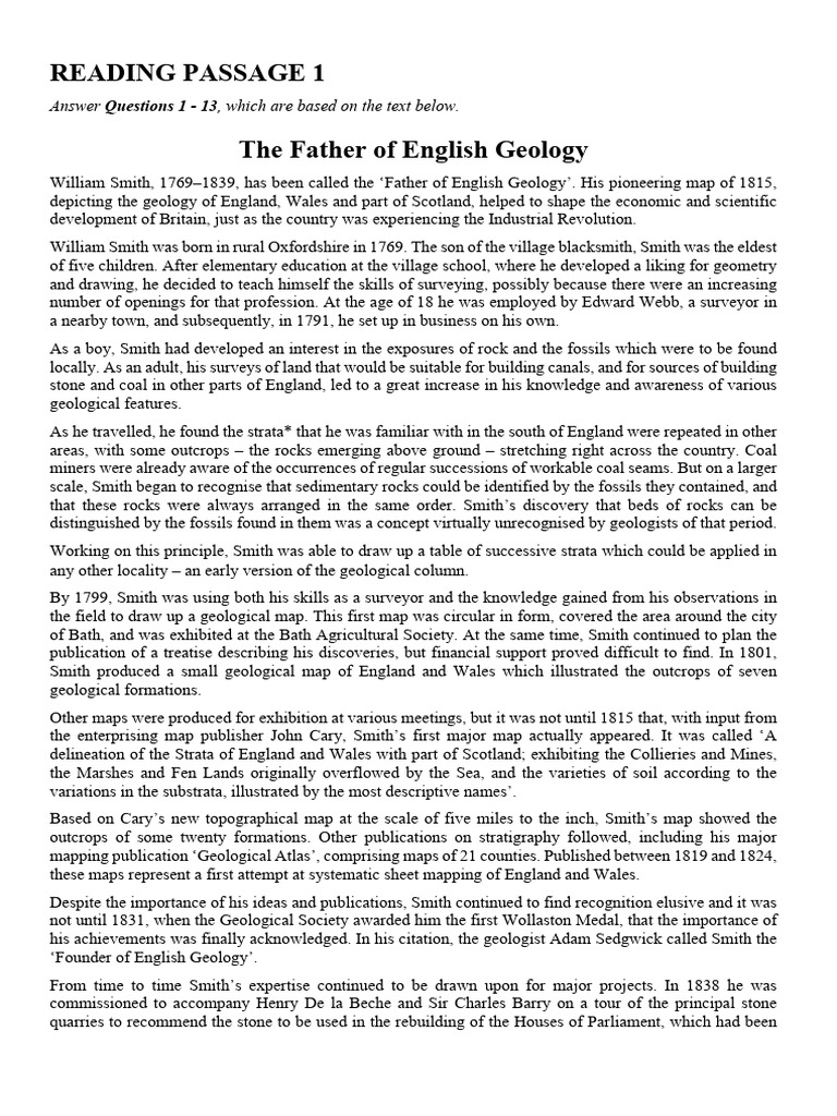 The Father of English Geology: William Smith | PDF | Vegetables | Foods