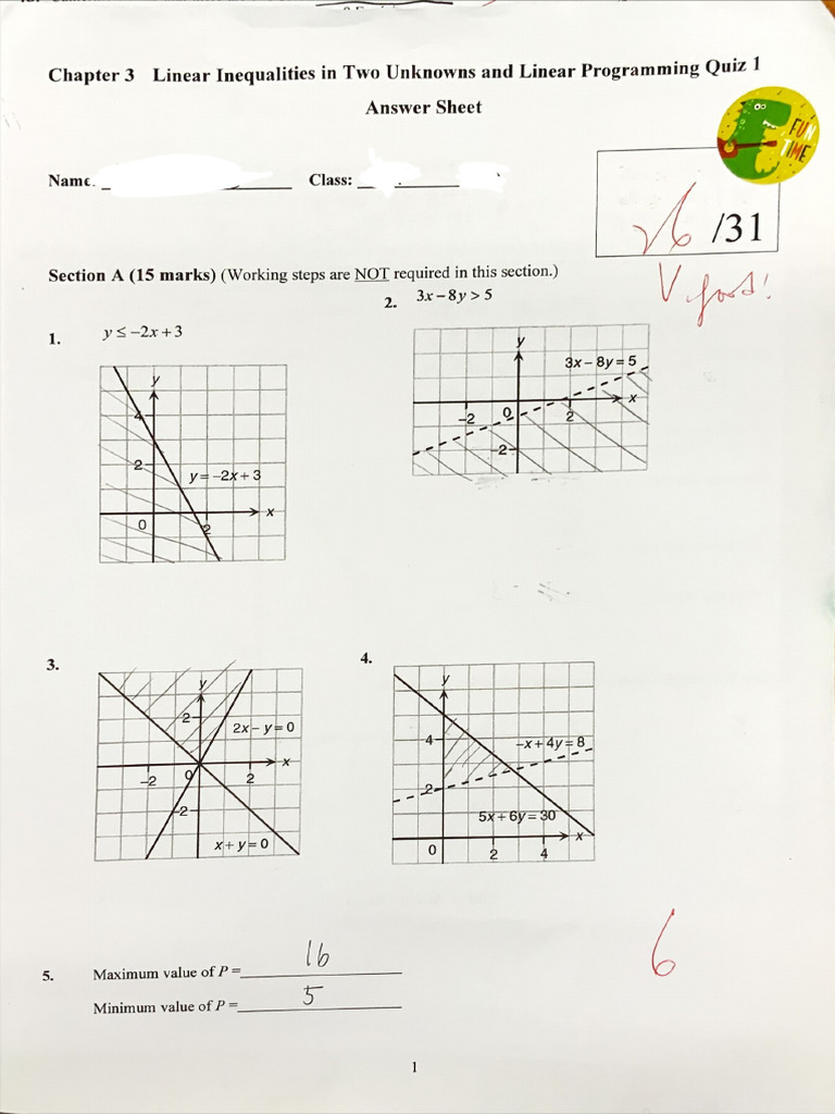 Linear Inequality Practices 2 | PDF