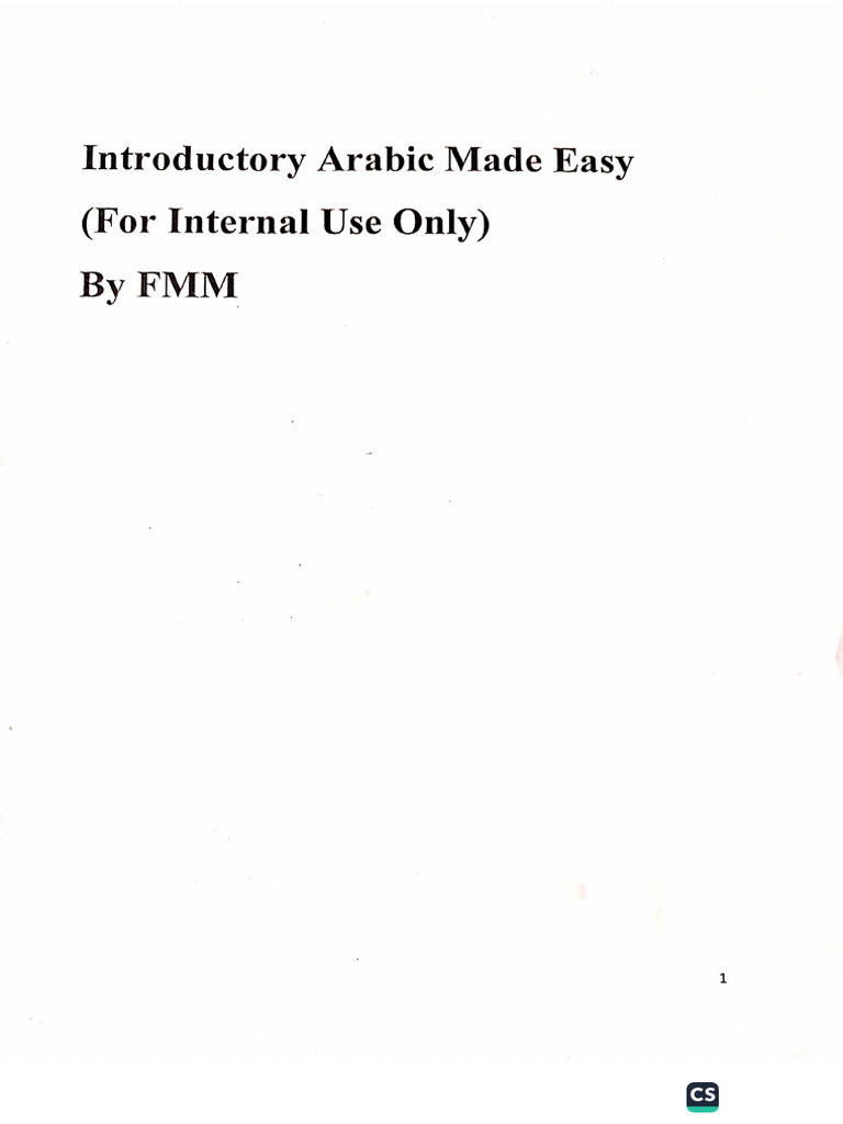 Introductory Arabic Made Easy | PDF