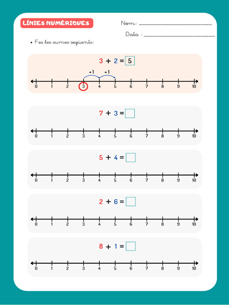 Suma Línia Numèrica (Picoltas) | PDF
