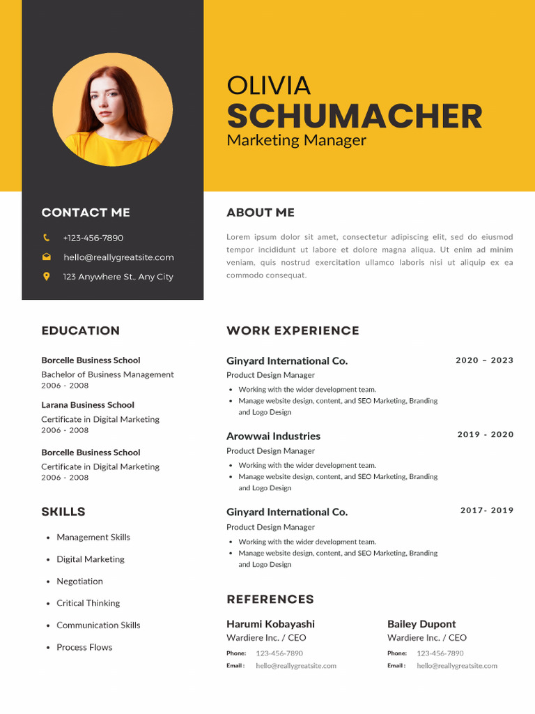 Professional Modern CV Resume | PDF