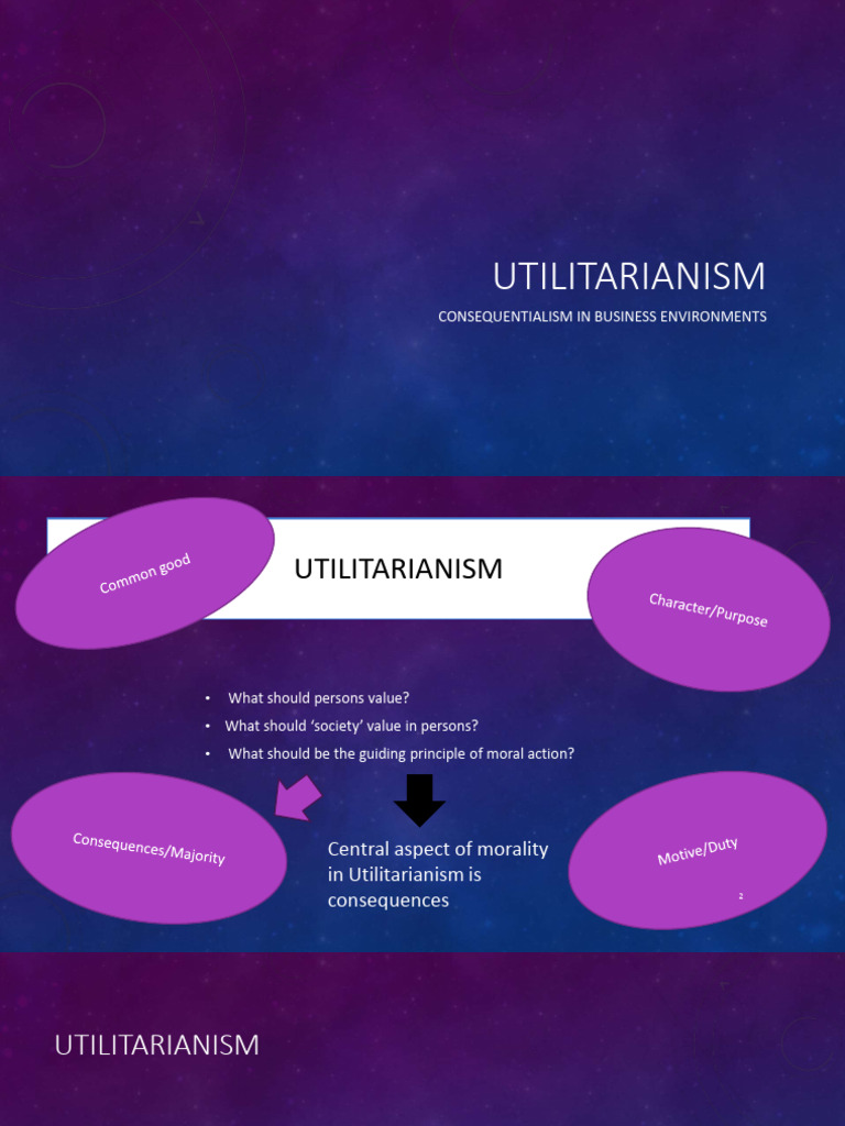 Utilitarianism: Consequentialism in Business | PDF | Utilitarianism ...