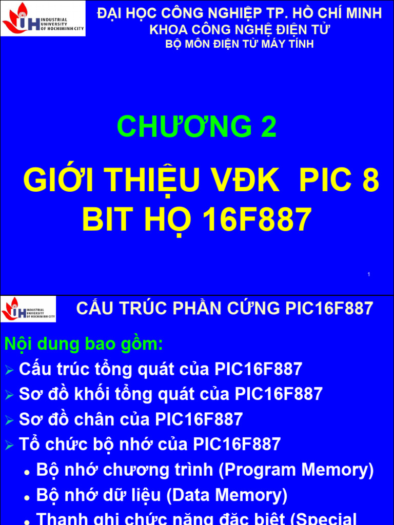 2. Chuong 2 Gioi Thieu VDK 8BIT PIC16F887 | PDF