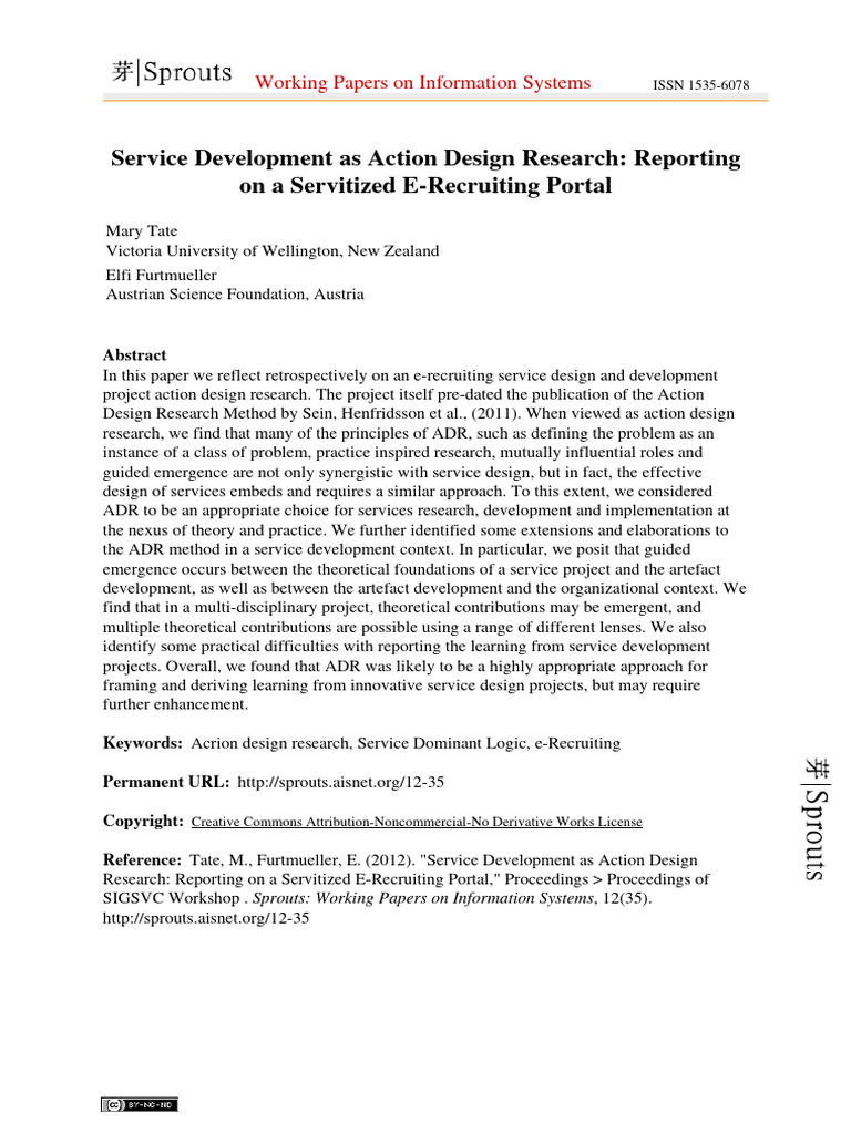 ADR Service Design Sig-Svc Submission DMT | PDF | Recruitment | Knowledge