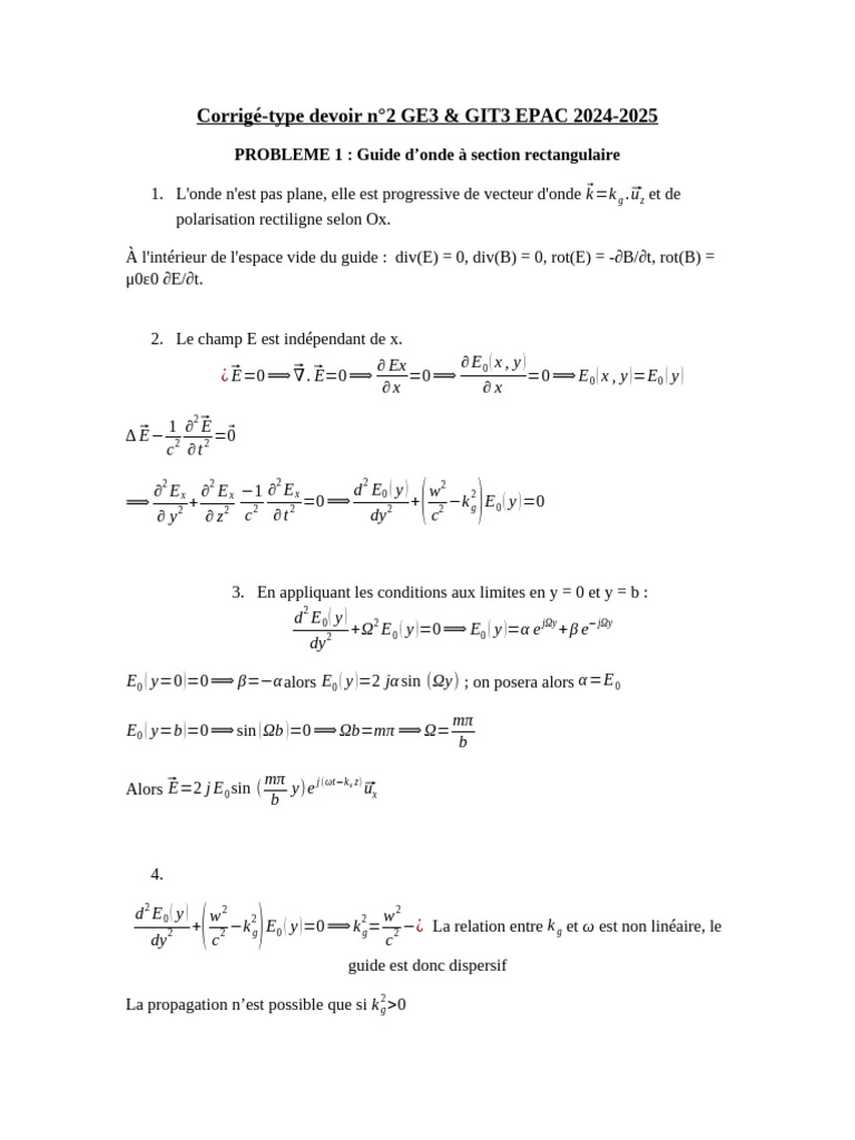 Guide d'onde et onde dans un plasma | PDF | État plasma | Phénomène ...