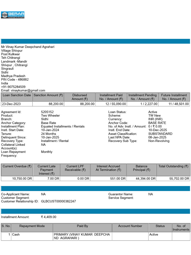 Soa 1berar00000520xxxx 04022025 1738645798389 | PDF | Debits And ...