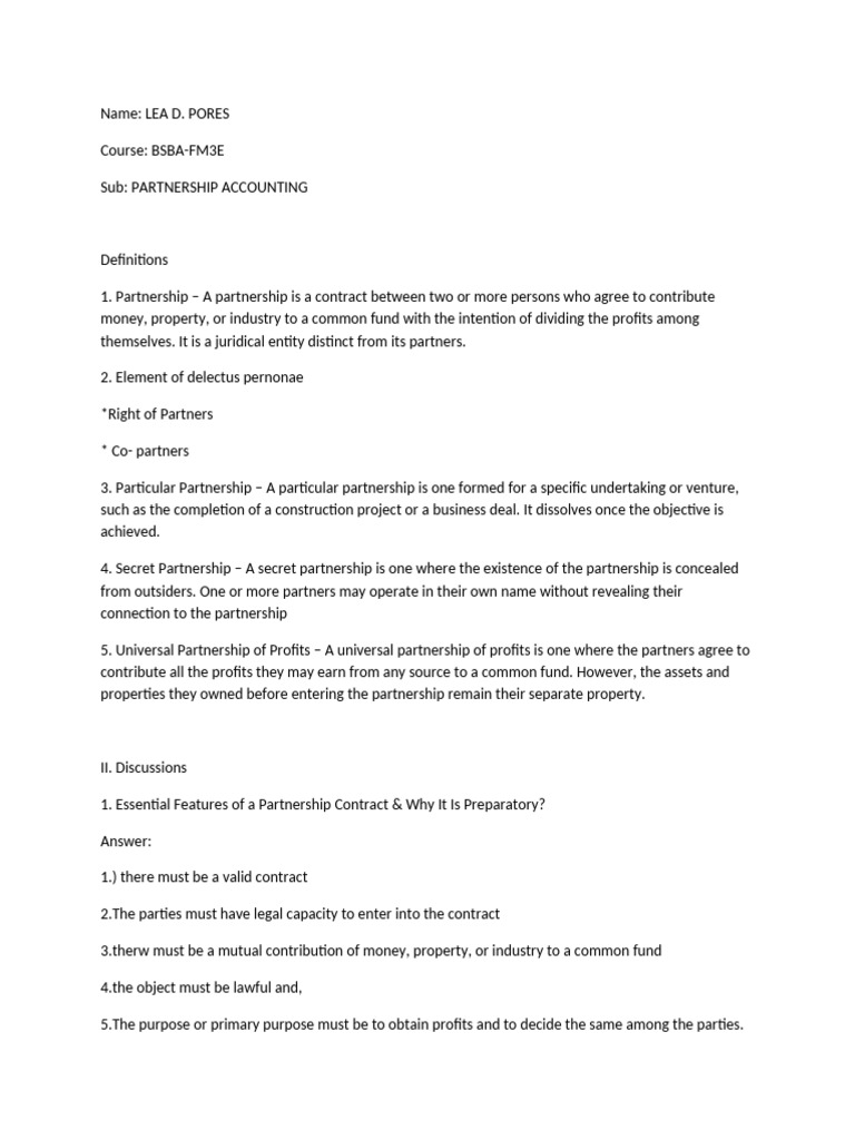 Name - Lea D. Po-WPS Office | PDF | Partnership | Lease