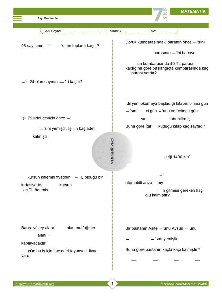 8 Rasyonel Sayi Problemleri | PDF