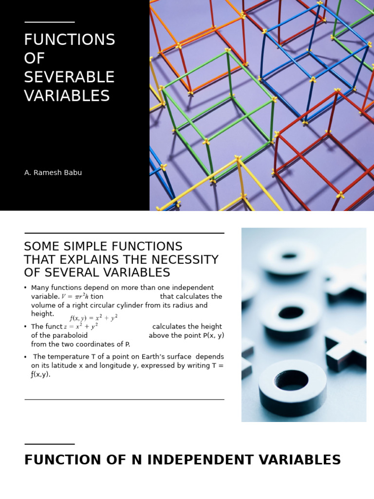 Content 1 - Funtions of Several Variables | PDF | Derivative | Differential Equations