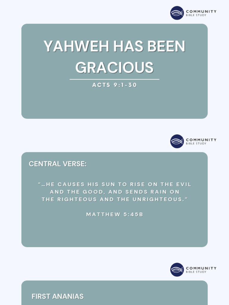 Yahweh Has Been Gracious | PDF