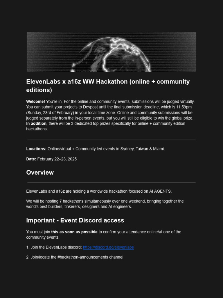 AI Hackathon: Build with ElevenLabs | PDF | Information Technology | Software