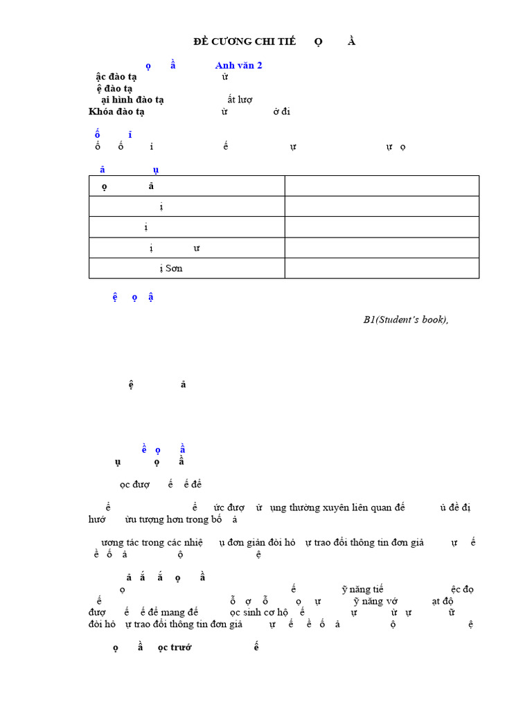 Anh Văn 2 (CLC) | PDF