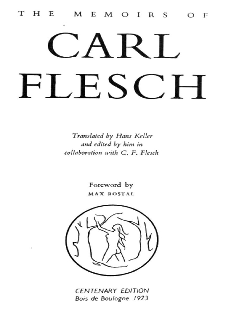 Carl Flesch’s Memoirs (1) | PDF | Violin | Chamber Music