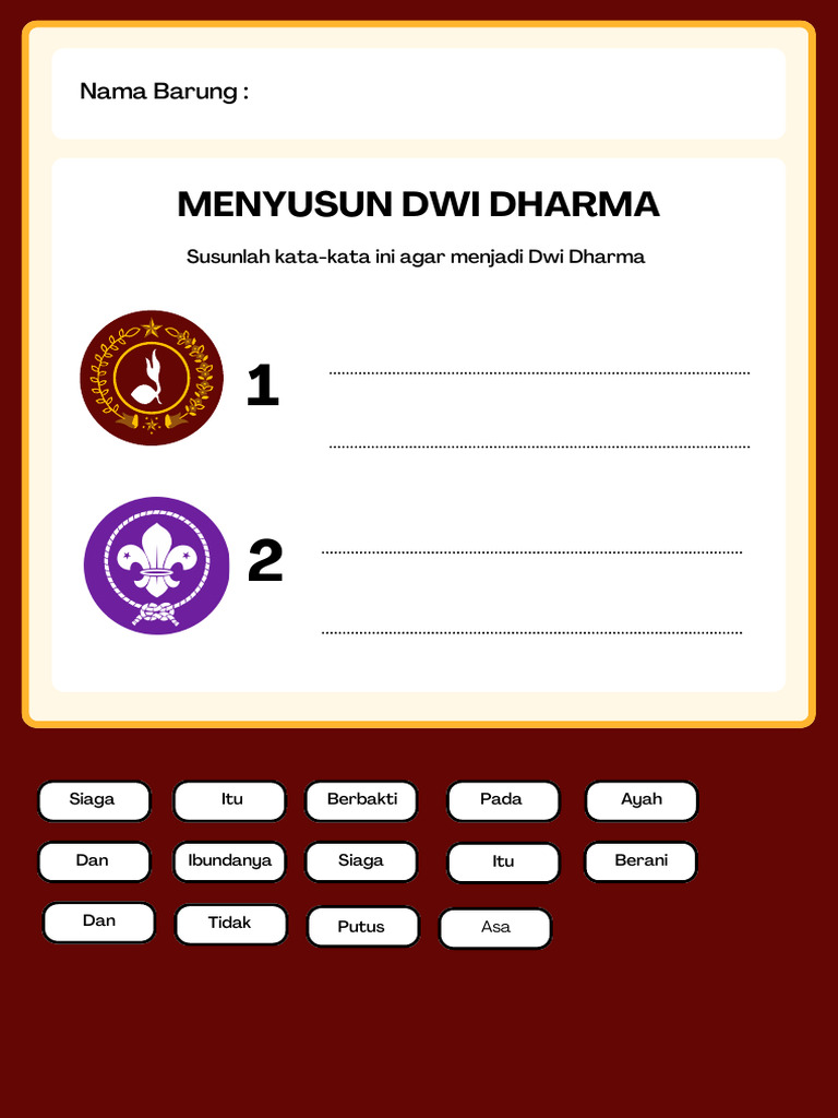Menyusun Dwi Dharma Siaga | PDF