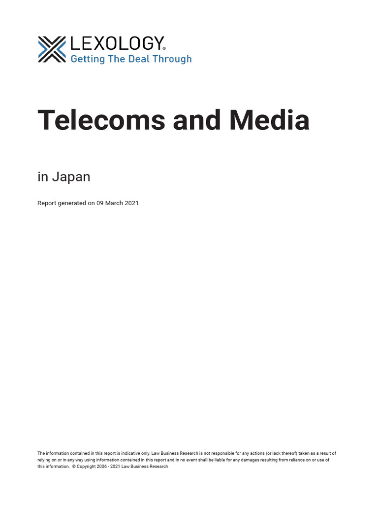 Getting The Deal Through Telecoms and Media 2020 | PDF | Frequency ...