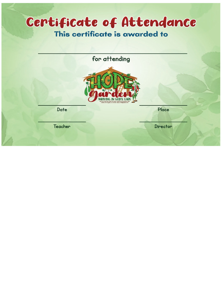 VBS Attendance | PDF