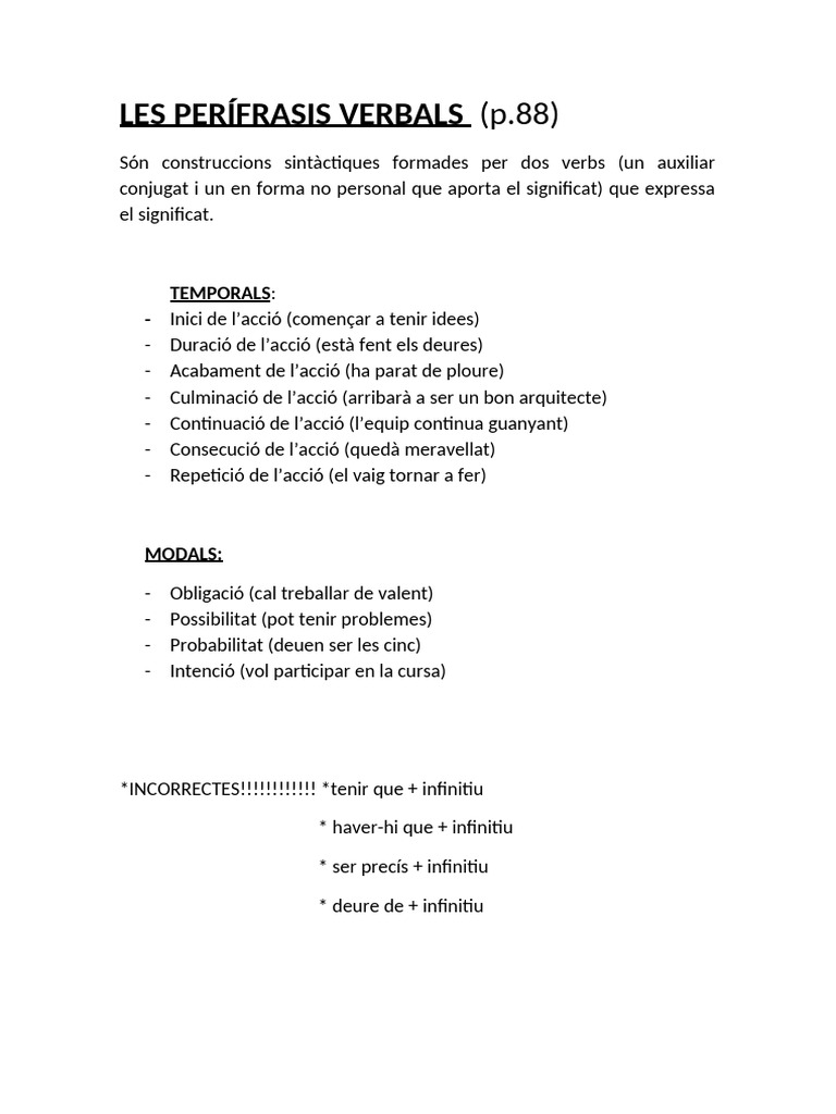 Les Perã Frasis Verbals | PDF