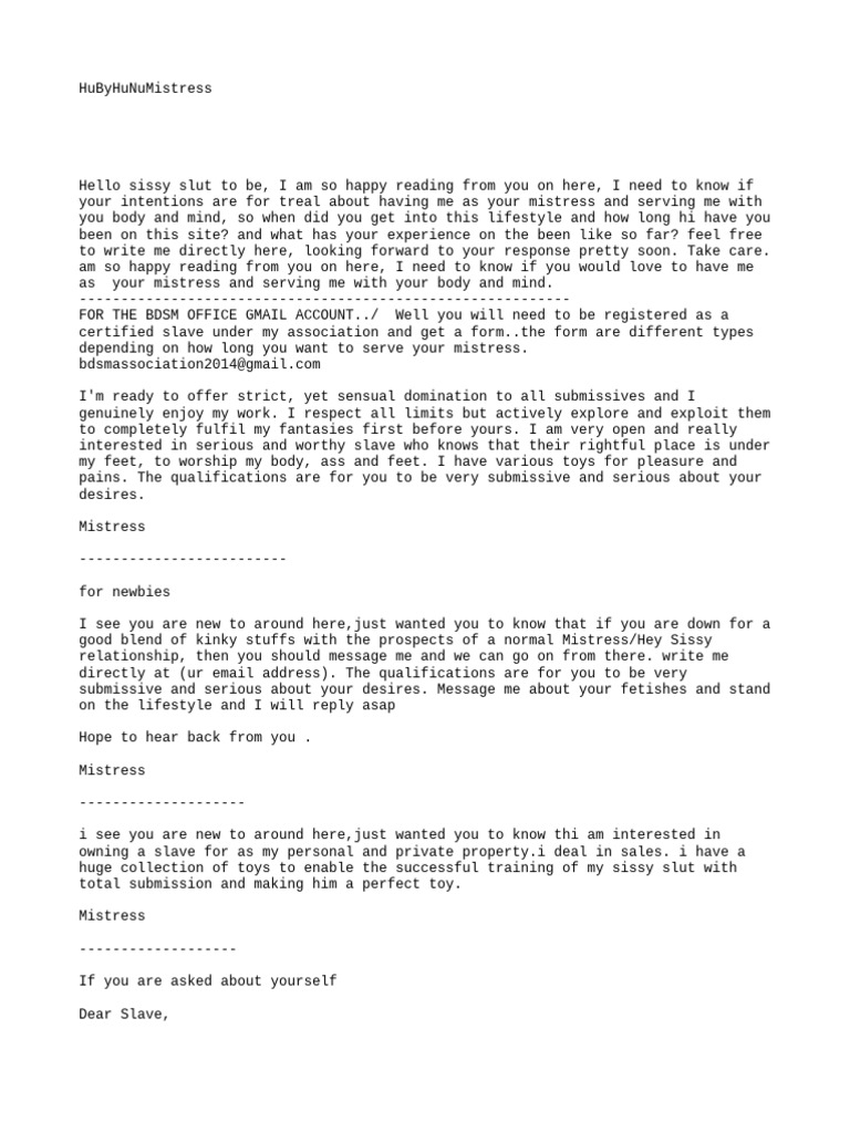 Mistress | PDF | Dominance And Submission | Bondage (Bdsm)