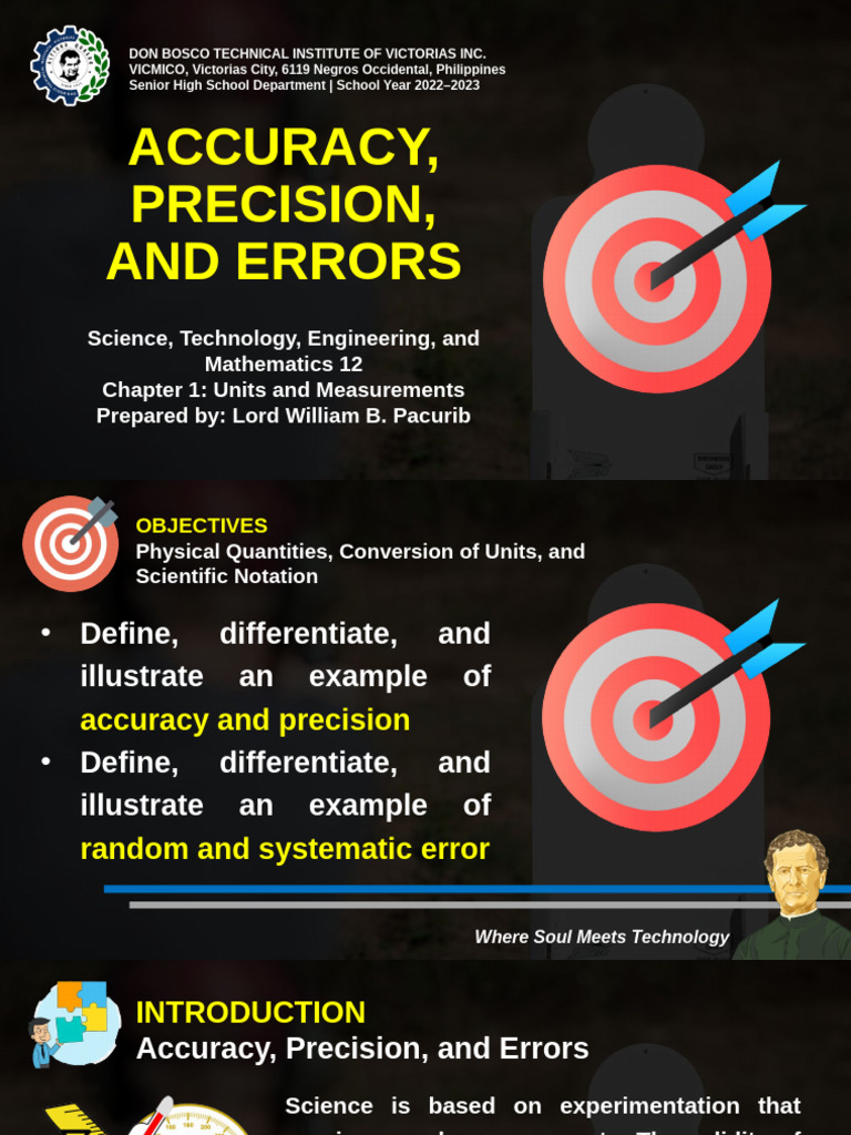 Accuracy And Precision Pdf Observational Error Accuracy And Precision