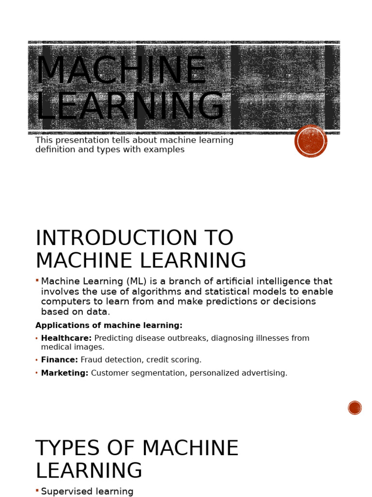 Machine Learning Types & Examples | PDF