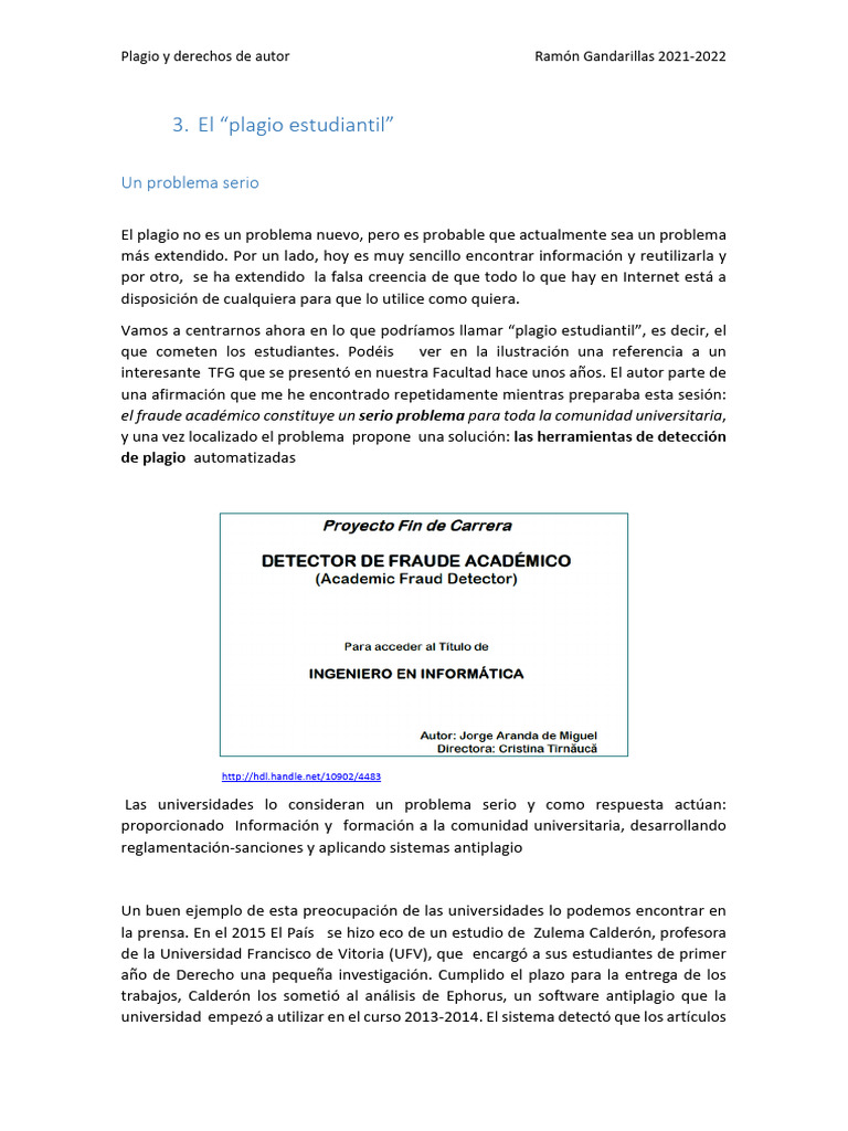 Plagio Estudiantil: Tipos y Detección | PDF | Plagio | Turnitin