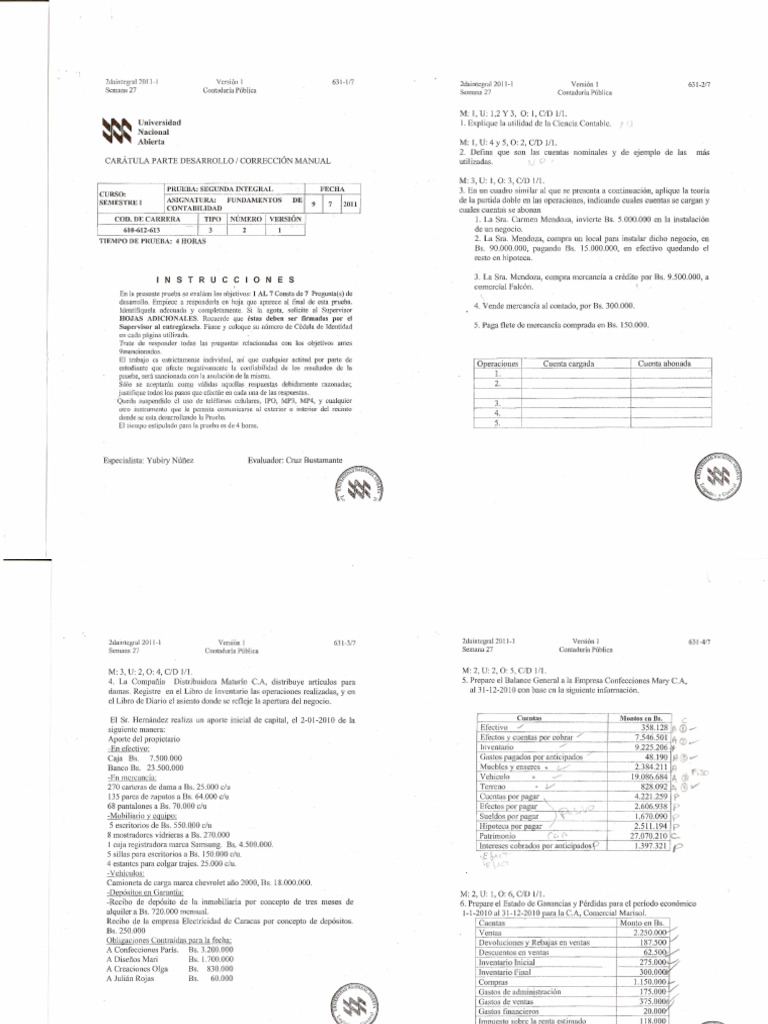 631 Modelo Exámen y Resp 09 07 2011 | PDF