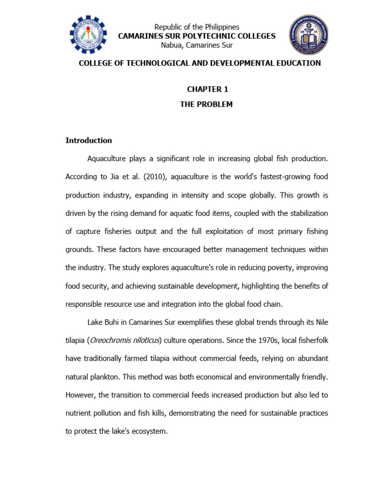 Final Thesis 2 | PDF | Aquaculture | Sustainability