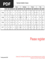 Class Timetable 2025 | PDF