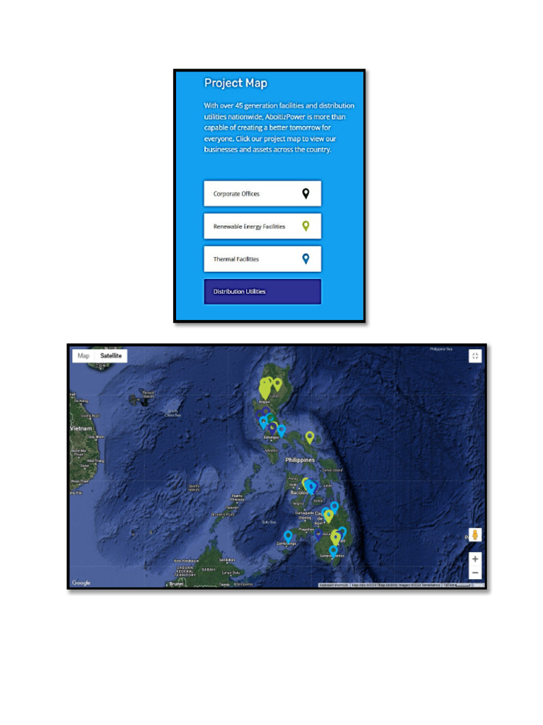 Project Map - Aboitiz Power | PDF
