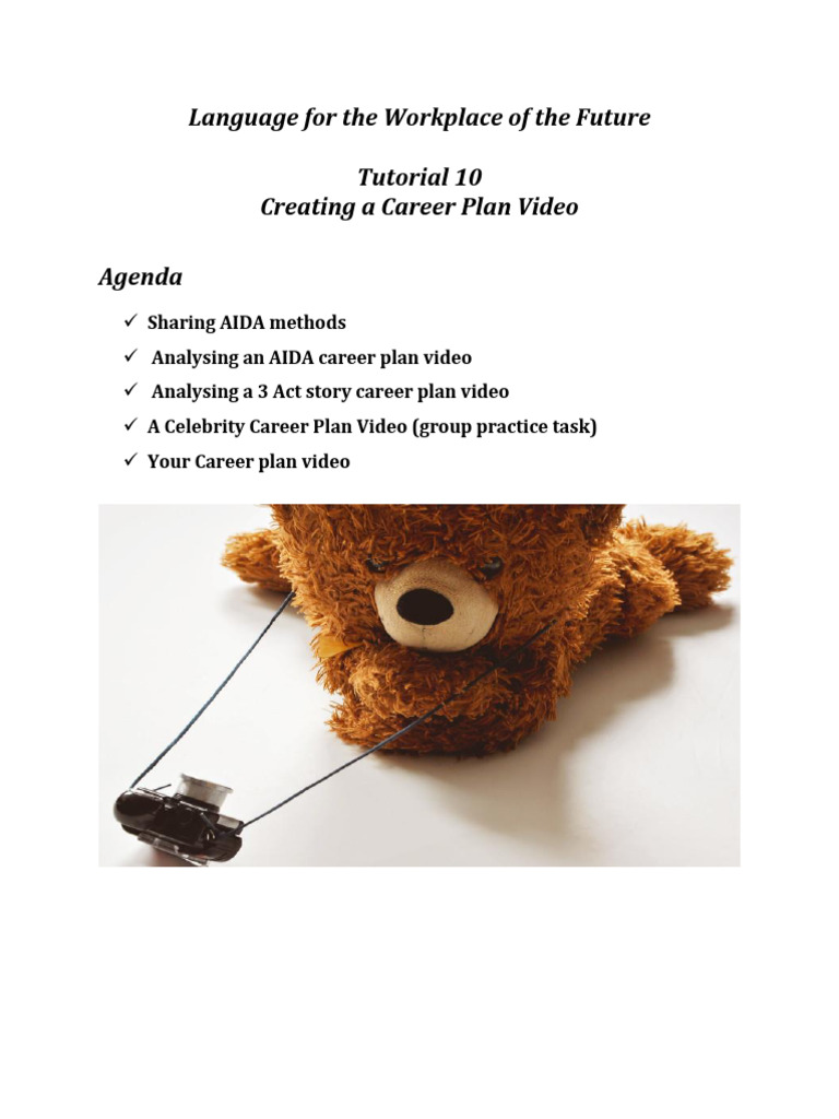 Tutorial on Career Plan Video student notes | PDF | English Language ...